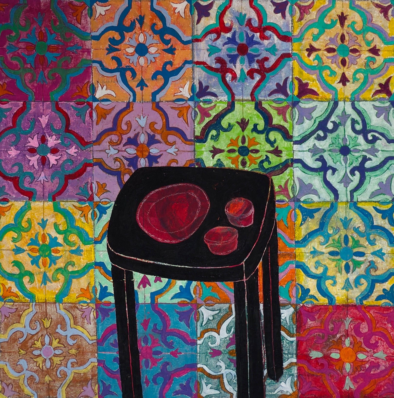 Black Table | Conceptual Palestinian Art by Asma Ghanem – Gallery Habibi